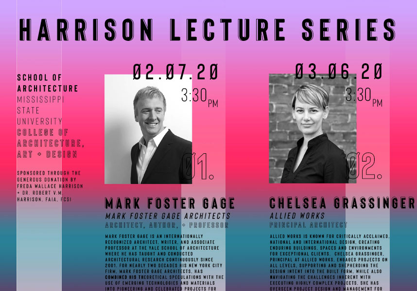 Harrison Lecture Series – Spring 2020 | College of Architecture, Art, and Design