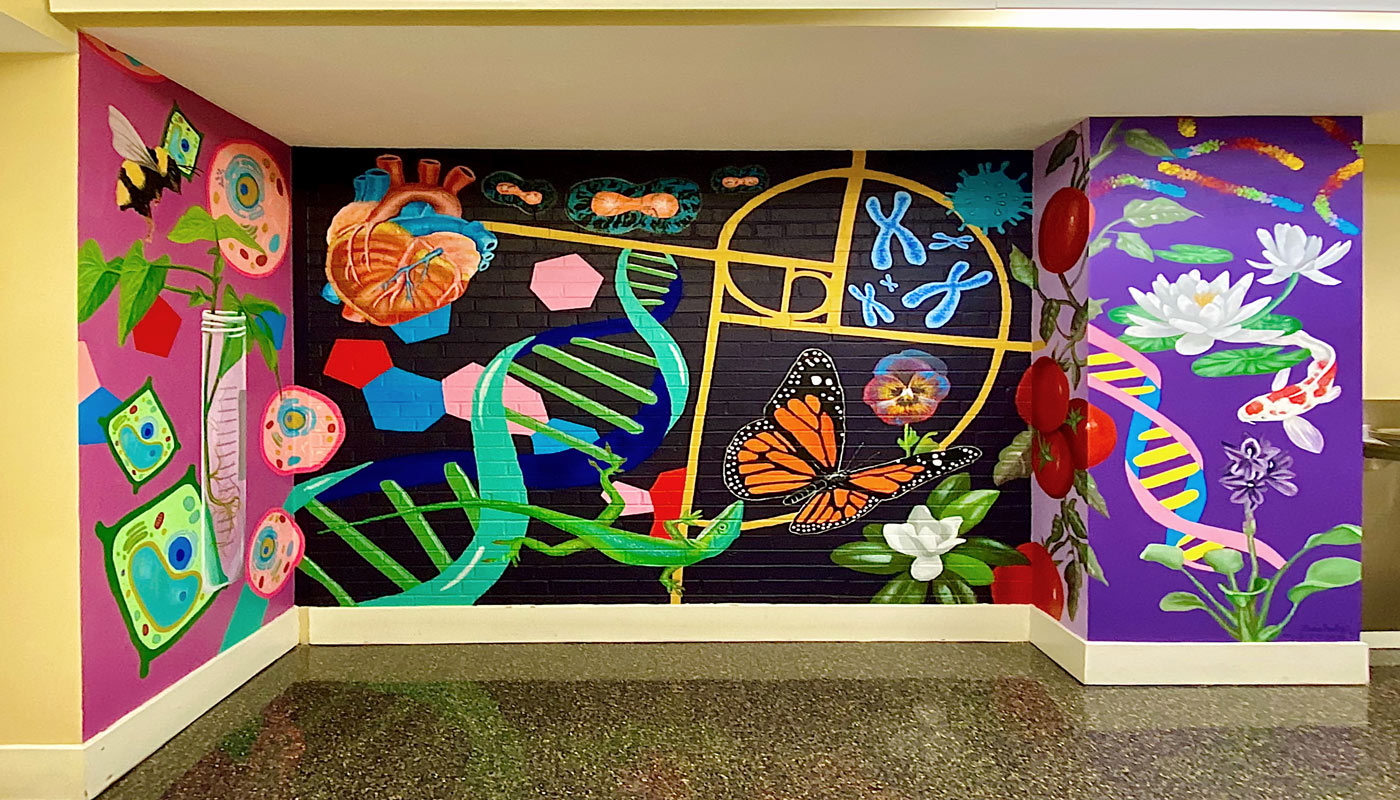 Fine arts alumna completes Harned Hall mural | College of Architecture ...