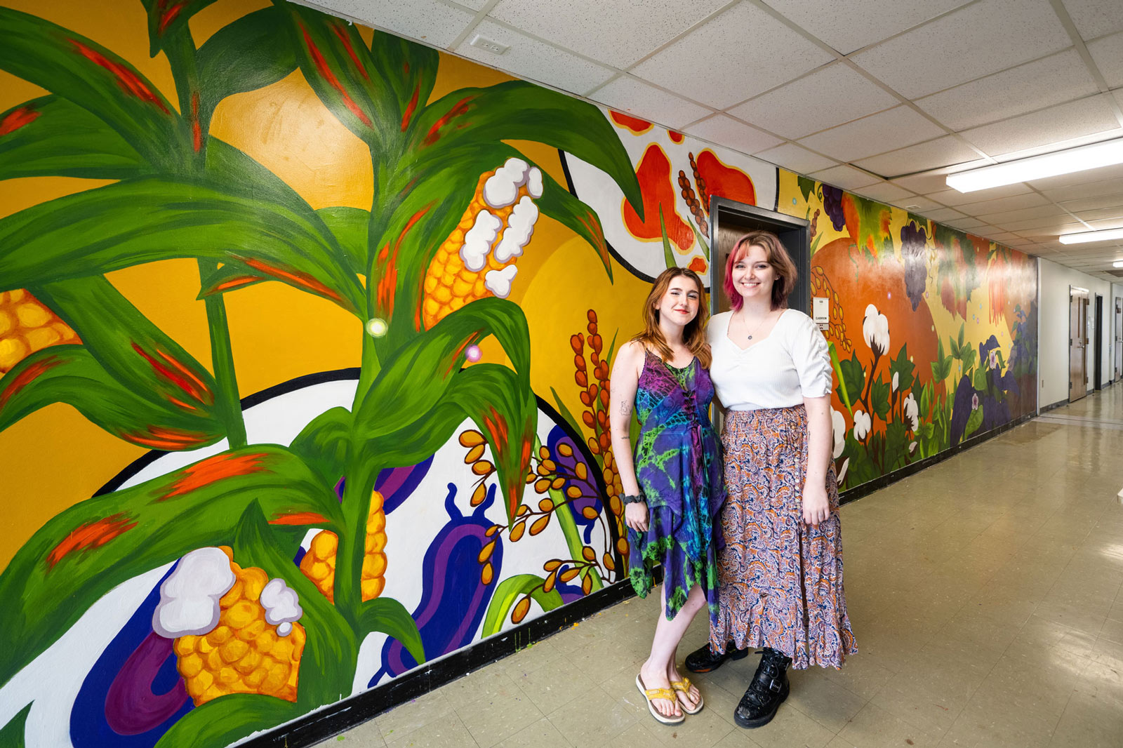 MSU art students highlight crops with ag building mural | College of ...